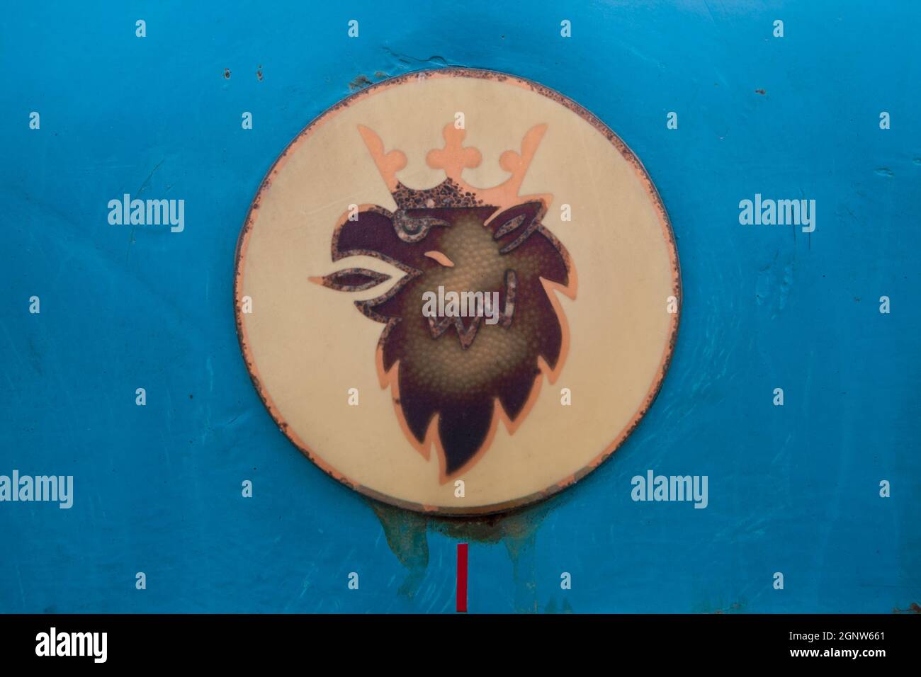 classic bonnet artwork at a Griffin gathering, Ipswich 2014 Scania ...