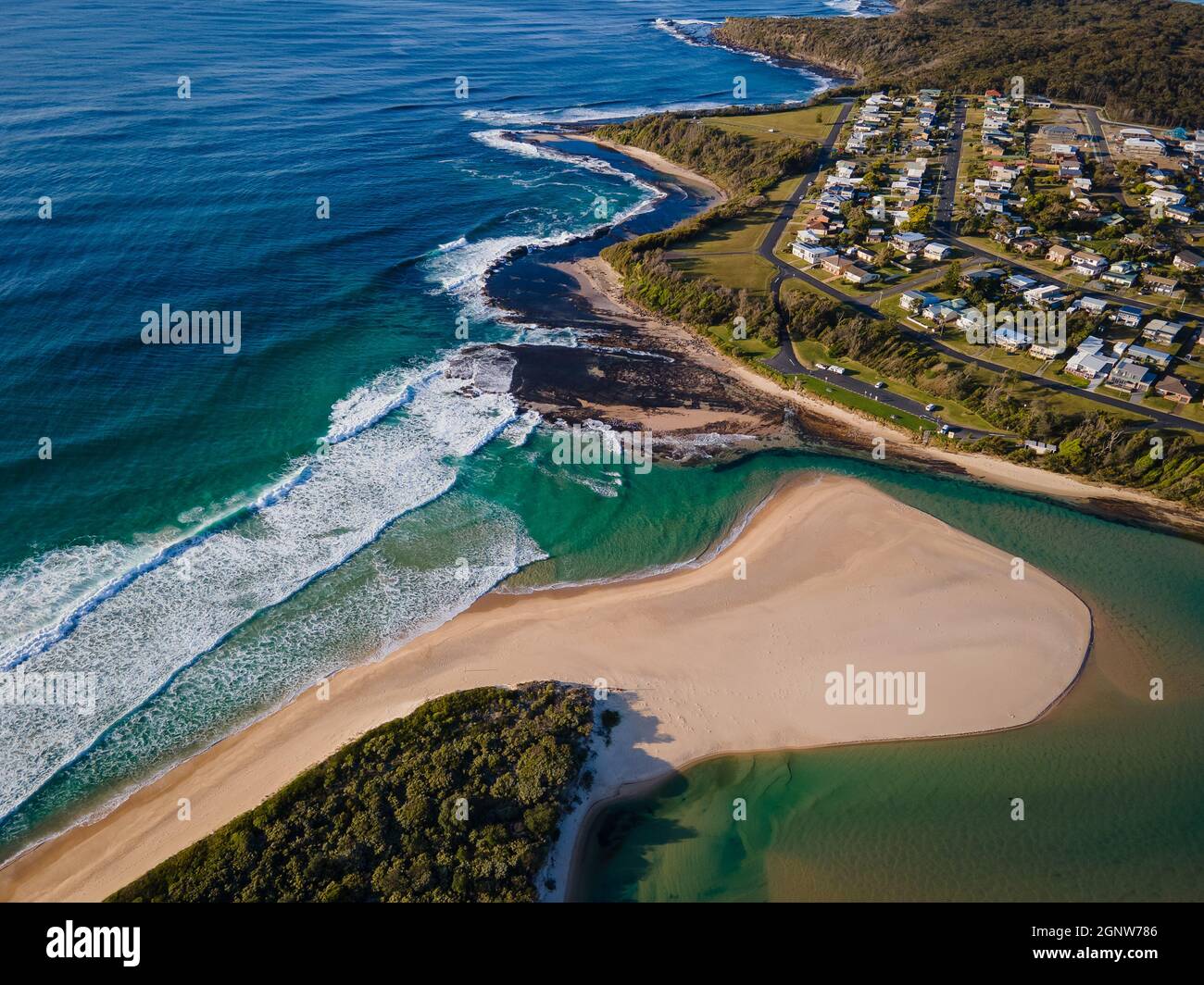 Dolphin Point Inlet at Burrill Lake, NSW, Australia Stock Photo - Alamy