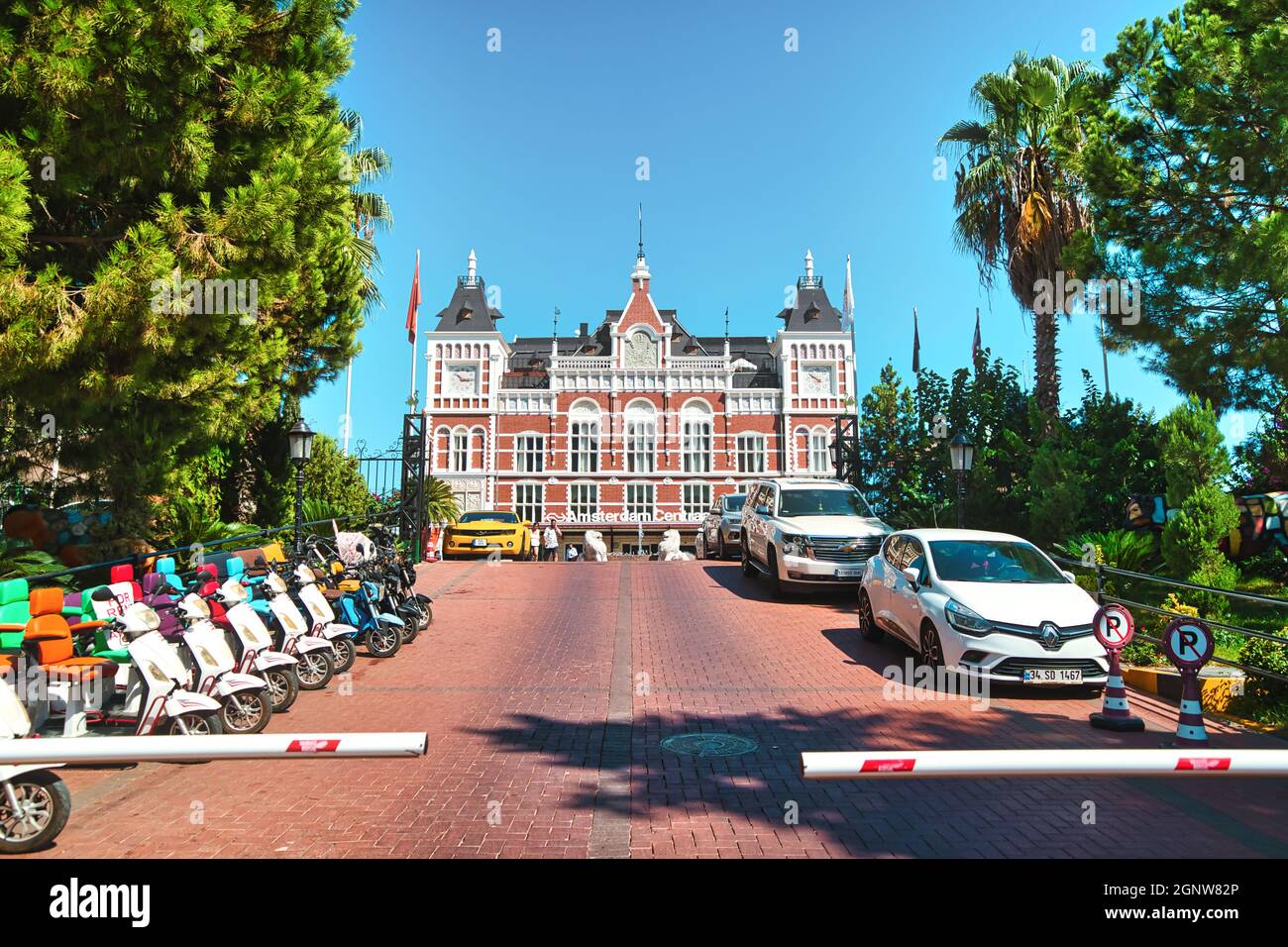 KEMER, TURKEY - Sep 04, 2021: The beautiful architectural details of ...