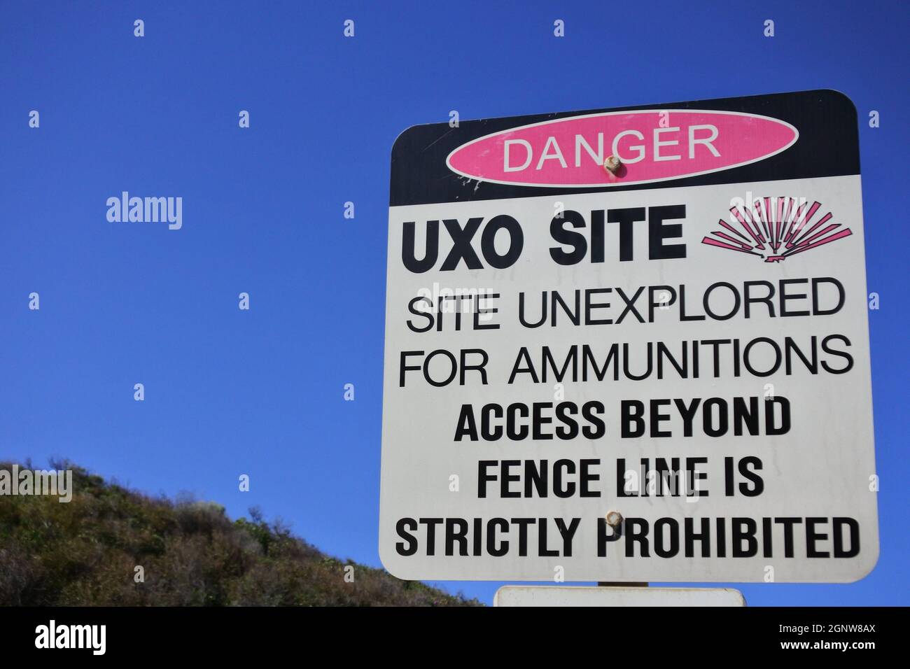Danger Unexploded Ordnance Do Not Touch High Resolution Stock ...