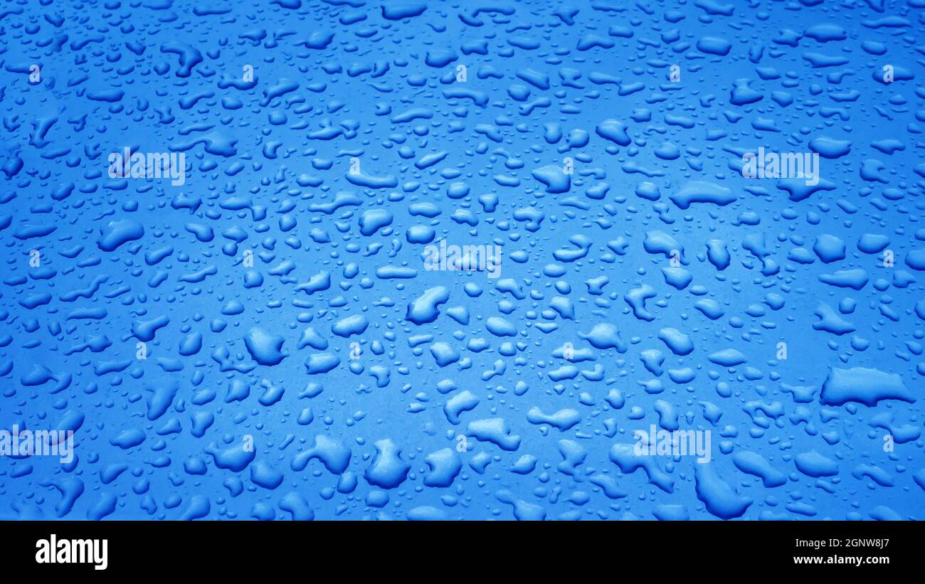 Water drops texture on blue background, beautiful backgrounds of ...