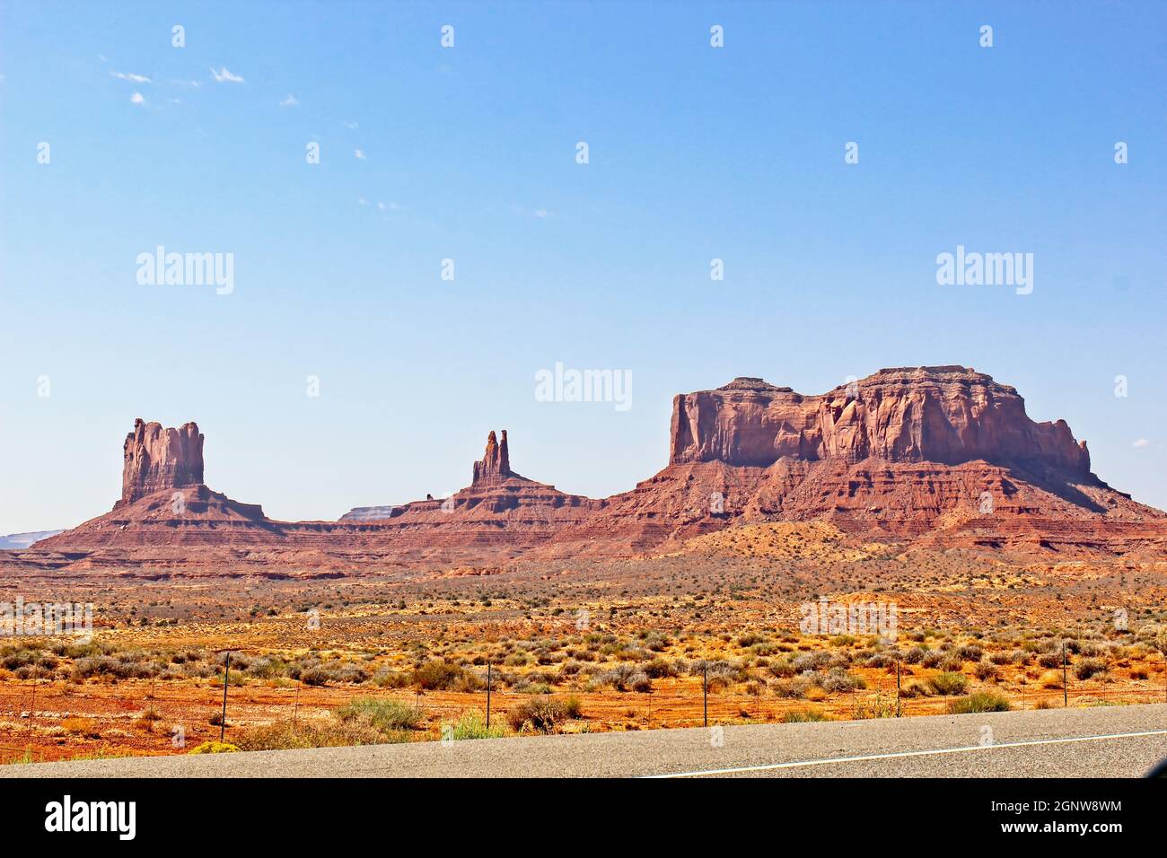Early Morning In Monument Valley High Desert Stock Photo - Alamy