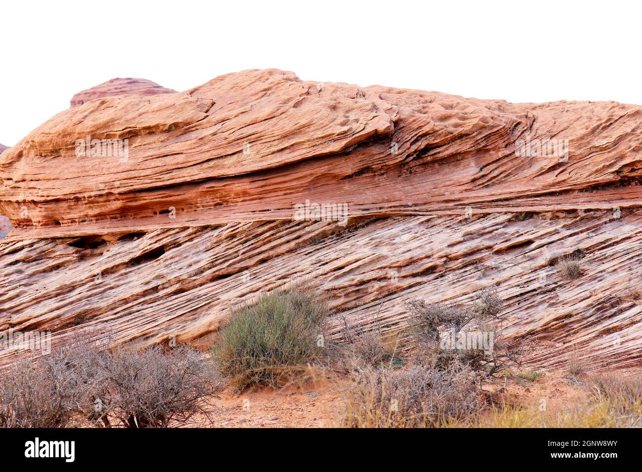 Unique Rock Formation Showing Layers Of Striation Stock Photo - Alamy