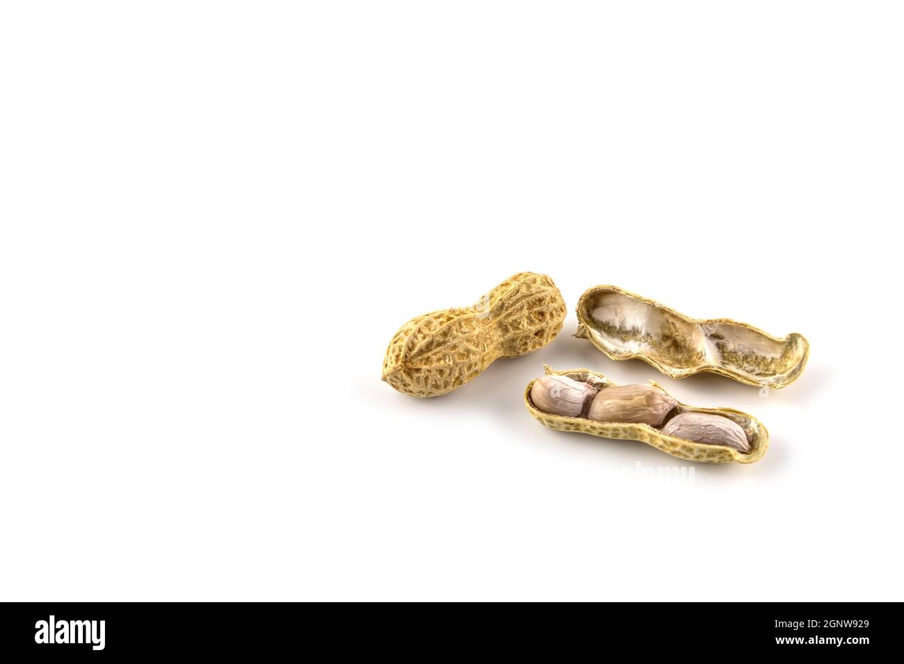 Boiled Peanuts on white background Stock Photo - Alamy