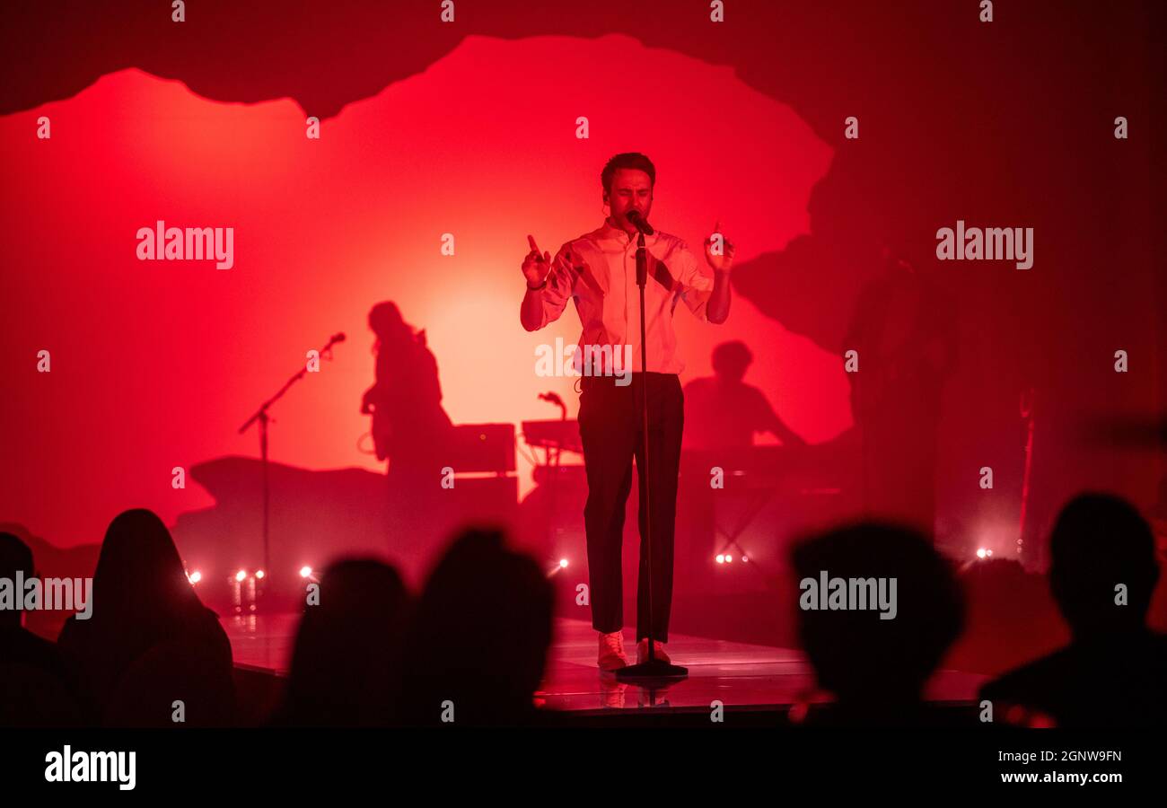 Leipzig, Germany. 22nd Sep, 2021. The singer Clueso is on stage for the ...