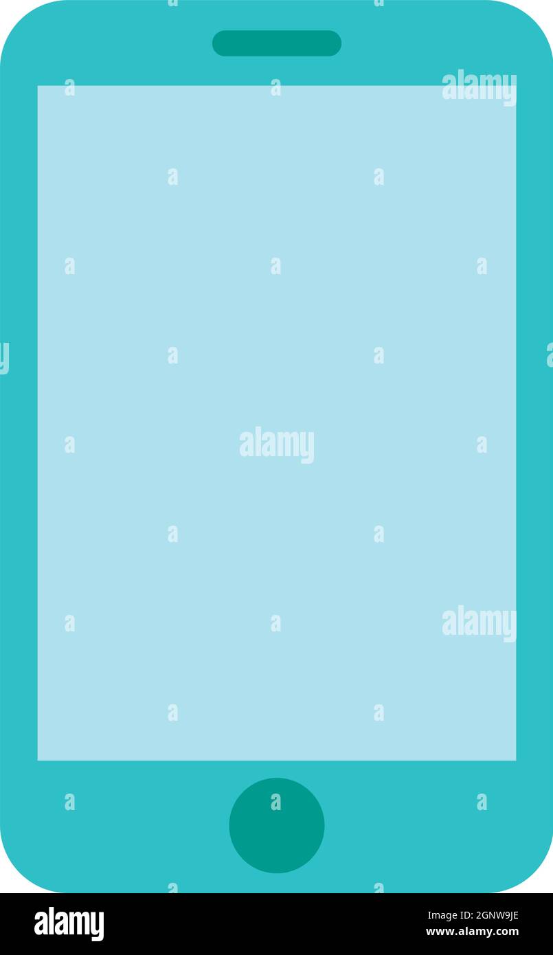 blue smartphone icon on white background Stock Vector Image & Art - Alamy