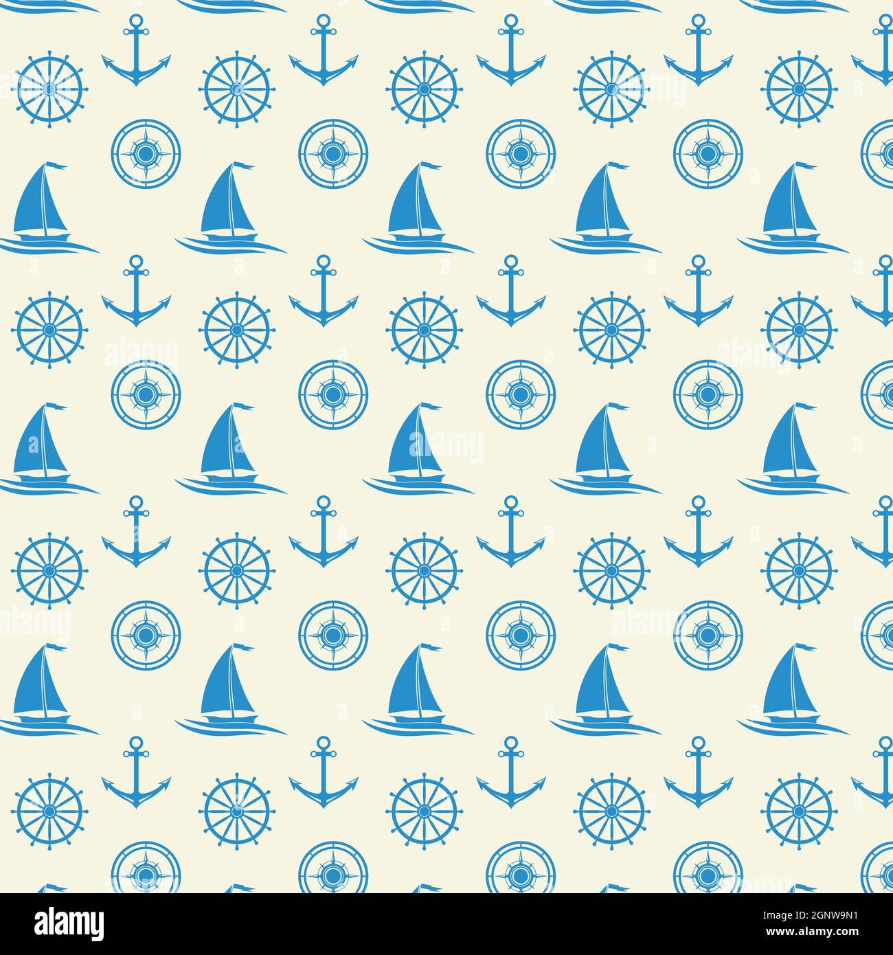 Nautical or marine seamless patterns background, Nautical Pattern ...