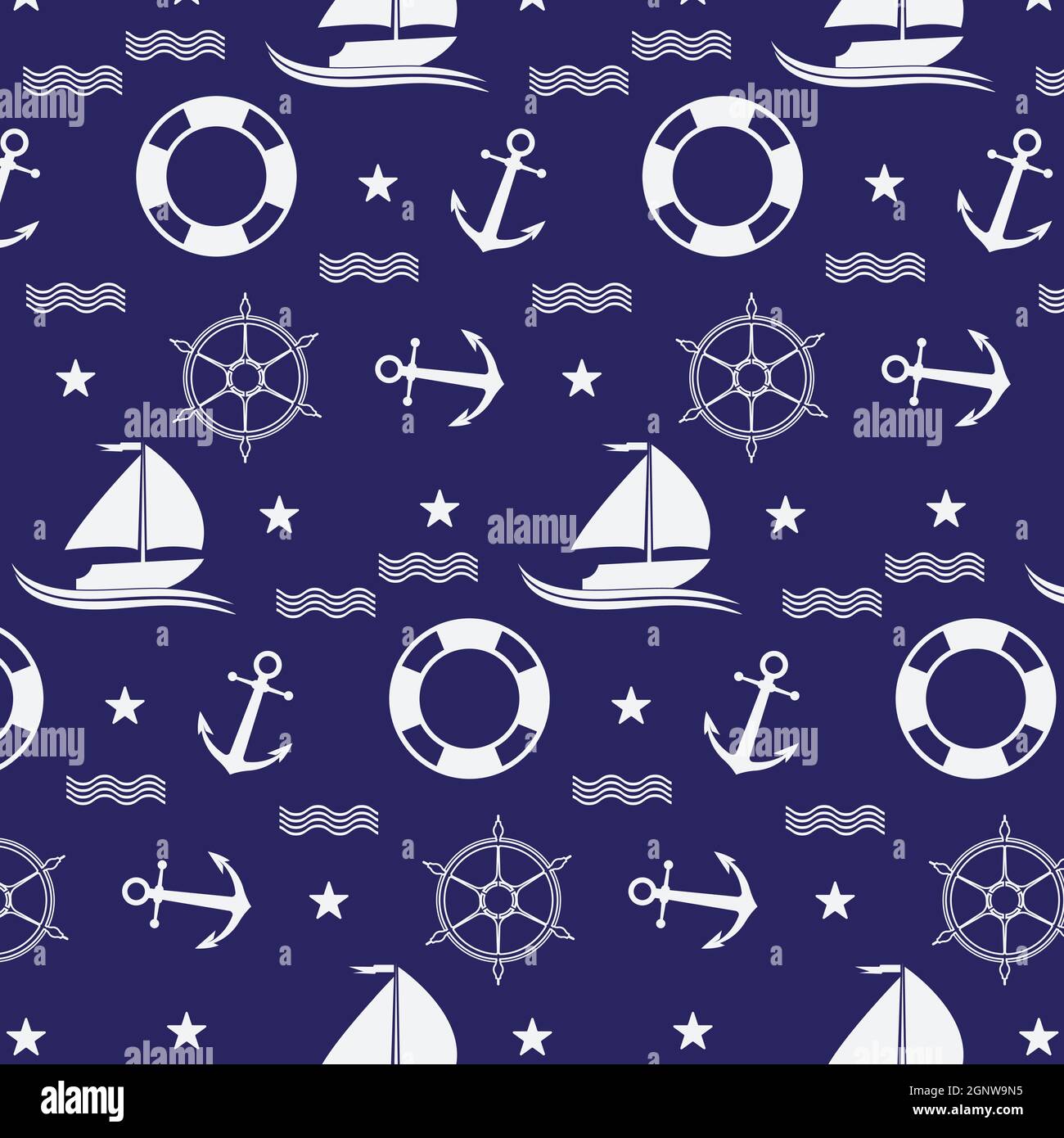 Nautical or marine seamless patterns background, Nautical Pattern ...