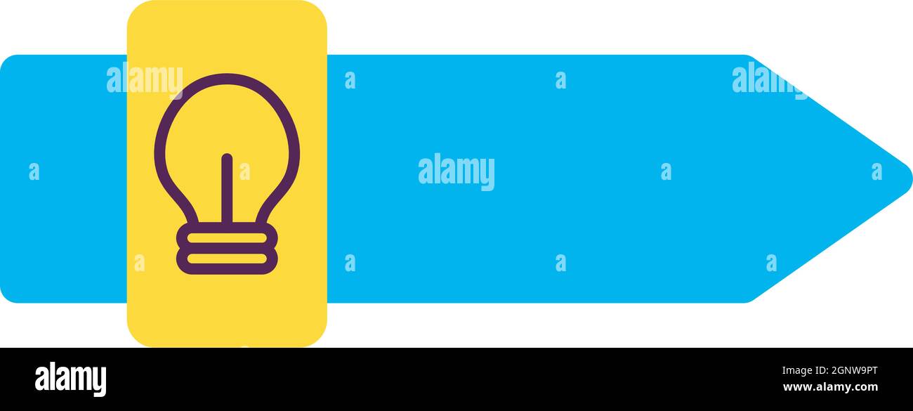 thick arrow with bulb light Stock Vector Image & Art - Alamy