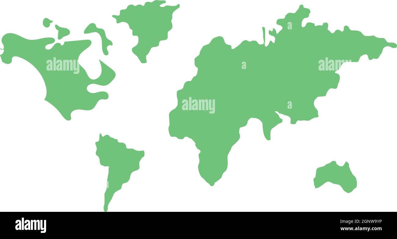 green world map on white background Stock Vector Image & Art - Alamy