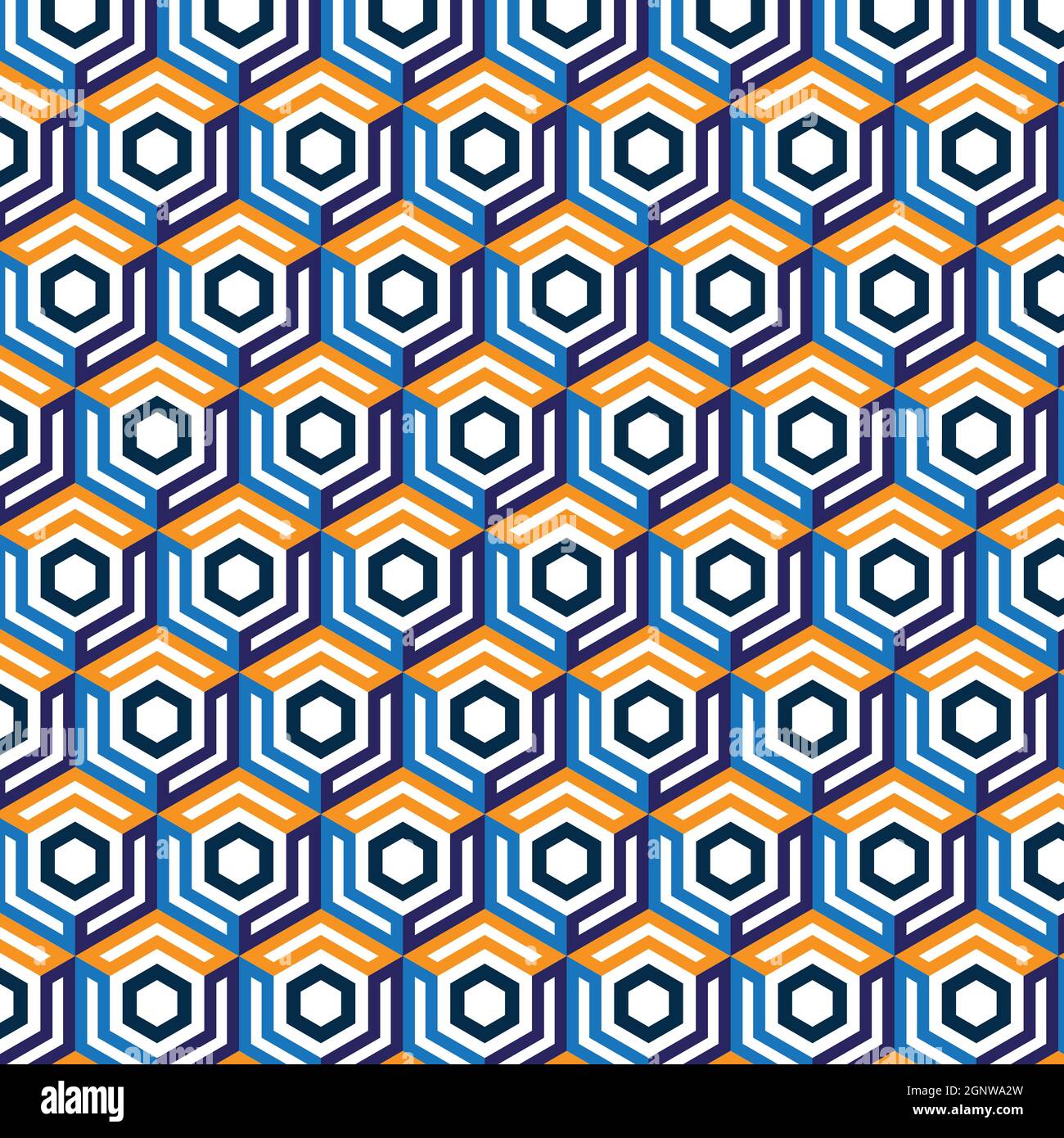 Geometric Hexagon seamless pattern vector background Stock Vector Image ...