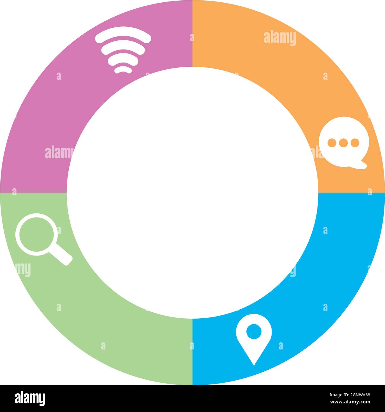 circle chart with business icons Stock Vector Image & Art - Alamy