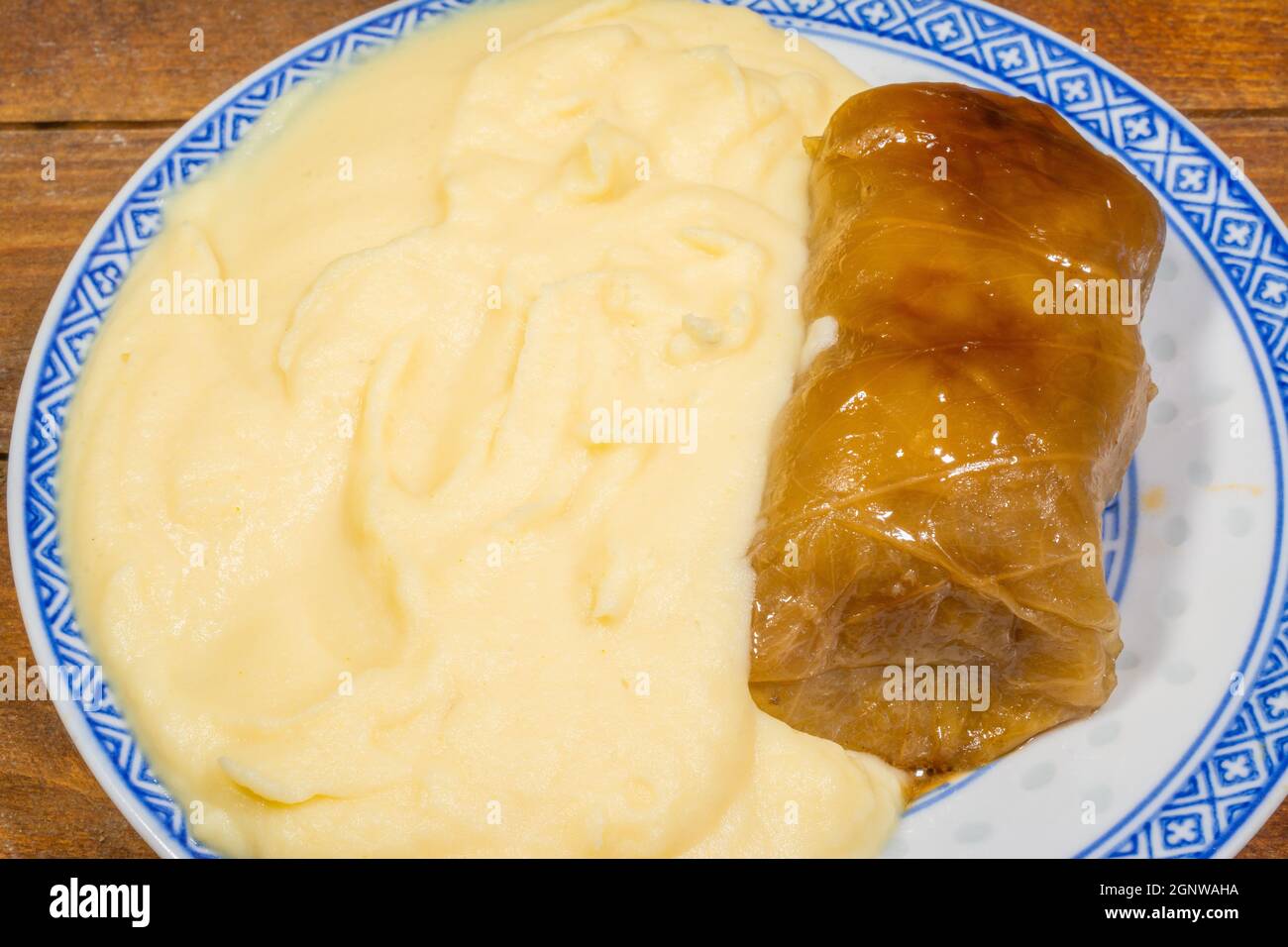 Finnish Cabbage Roll with mashed Potato and Parsley Stock Photo - Alamy
