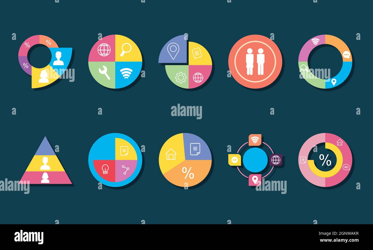 infographic charts icon set design Stock Vector Image & Art - Alamy