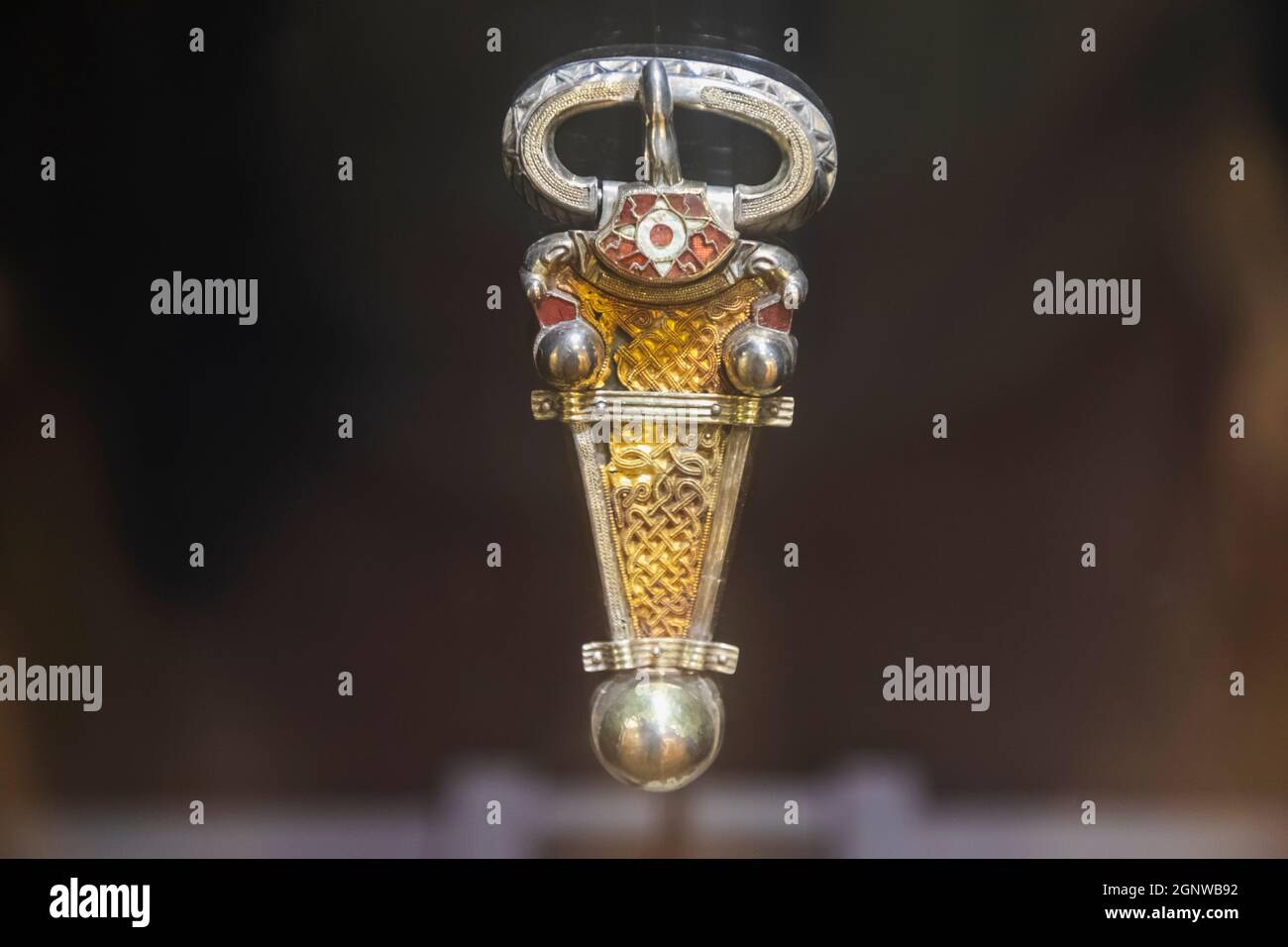 England, Hampshire, Alton, Alton Museum, Display of The Anglo-Saxon ...