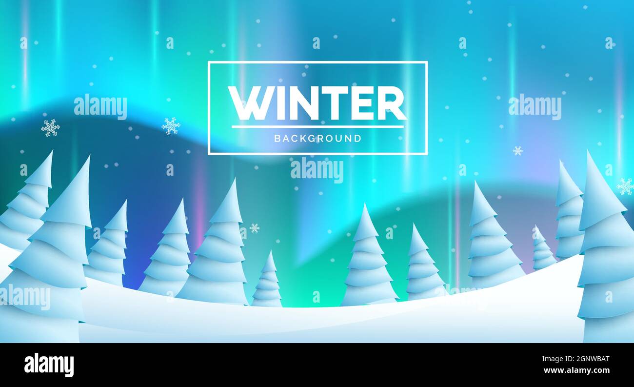 Winter scenery in northern Stock Vector Images - Alamy