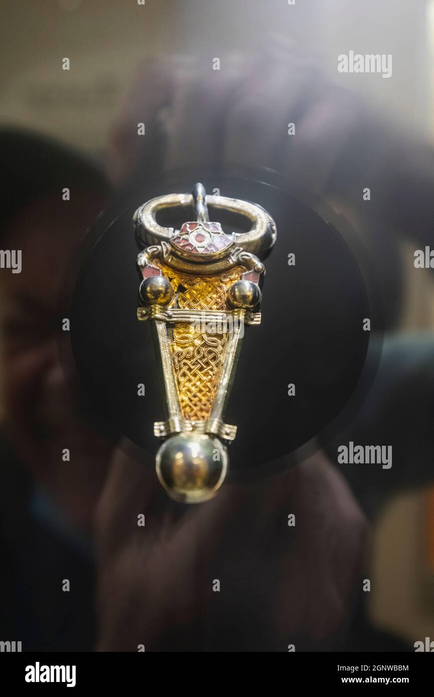 England, Hampshire, Alton, Alton Museum, Display of The Anglo-Saxon ...