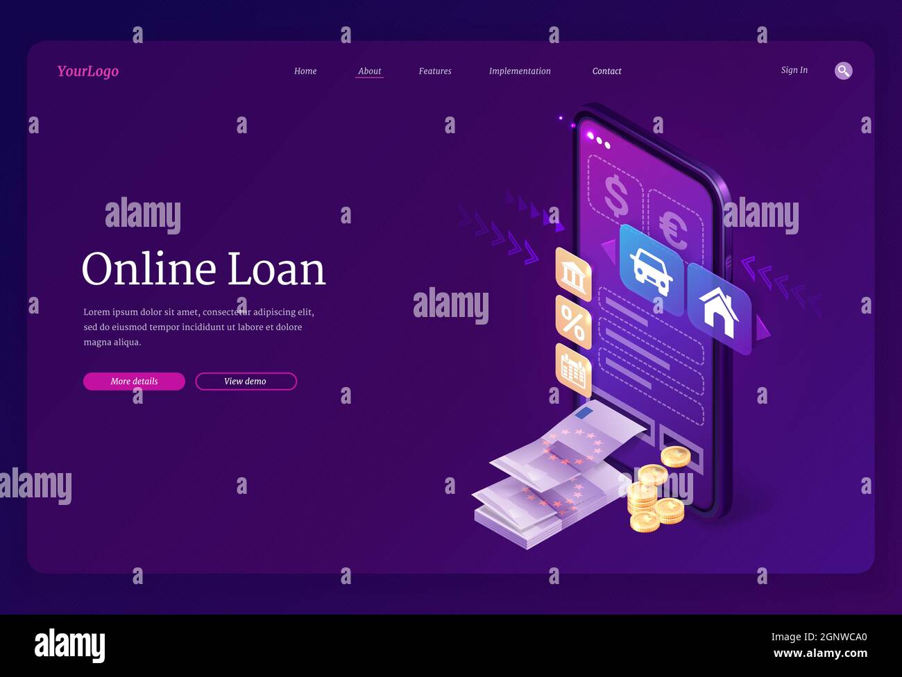 Car on credit icons hi-res stock photography and images - Alamy