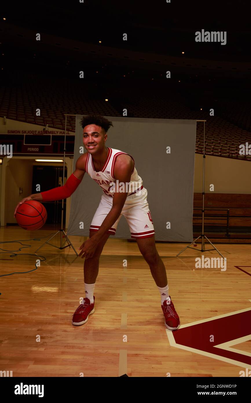Indiana University basketball player Trayce Jackson-Davis (23) poses ...