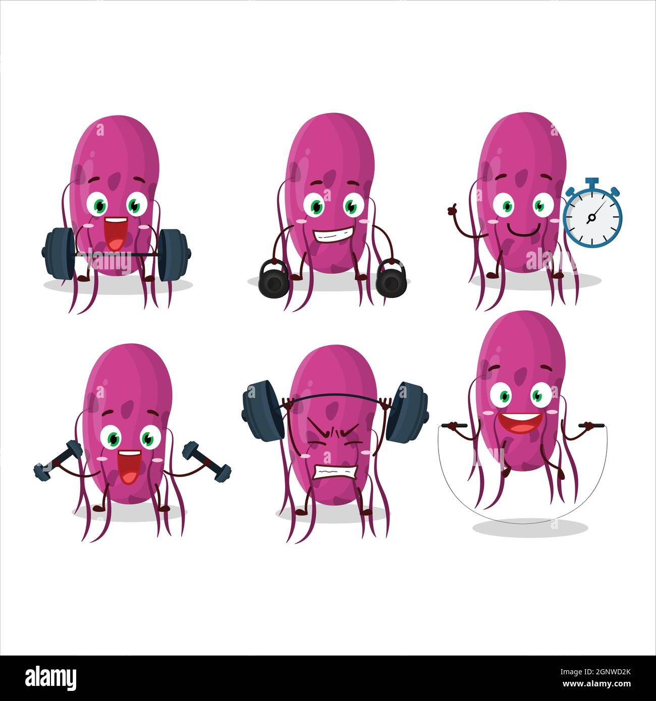 A healthy virus Molecule cartoon style trying some tools on Fitness ...