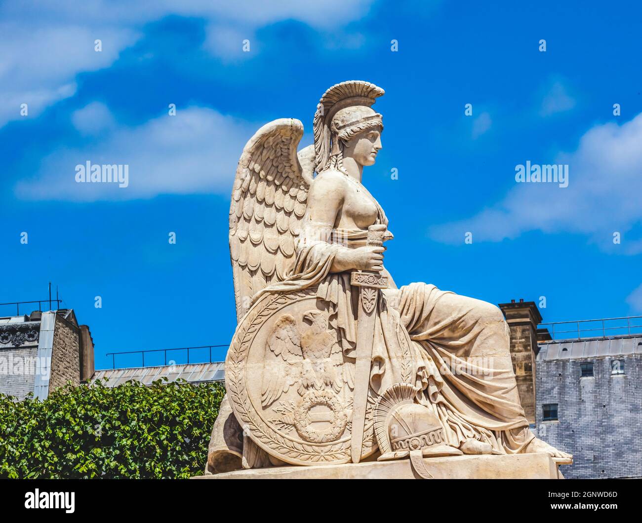 Classical Winged Woman Statue Tulleries Garden Paris France Stock Photo ...