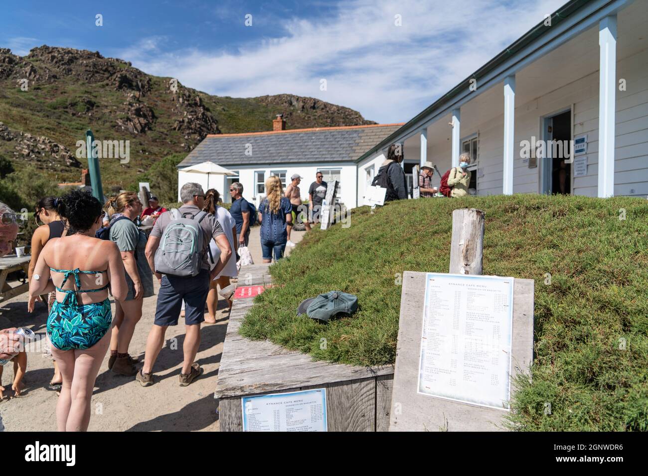 The cafe at Kynance Cove in Cornwall. Kynance Cove is a favourite ...