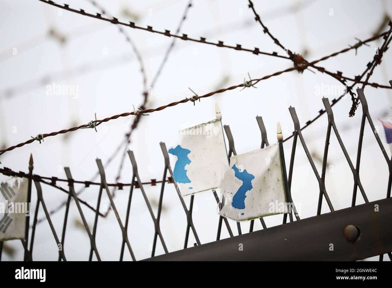 Korean unification flags hi-res stock photography and images - Alamy
