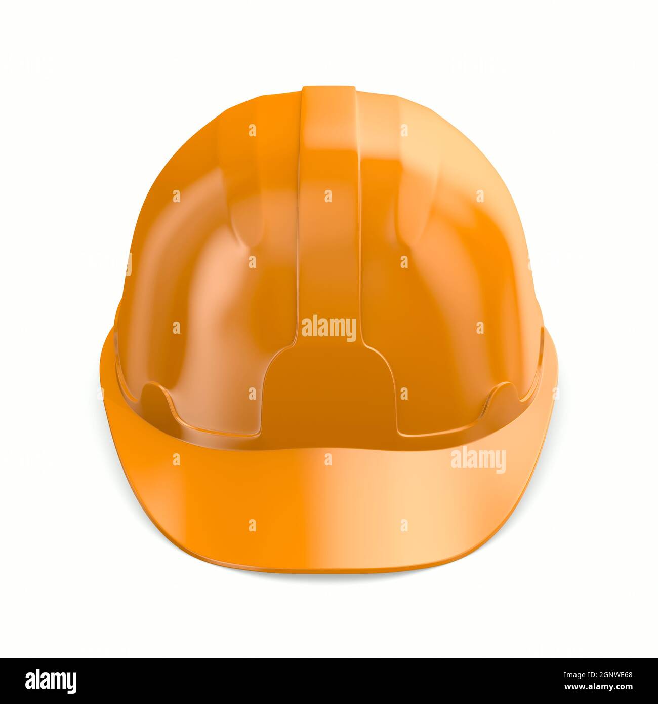 orange hard hat on white background. Isolated 3D illustration Stock ...