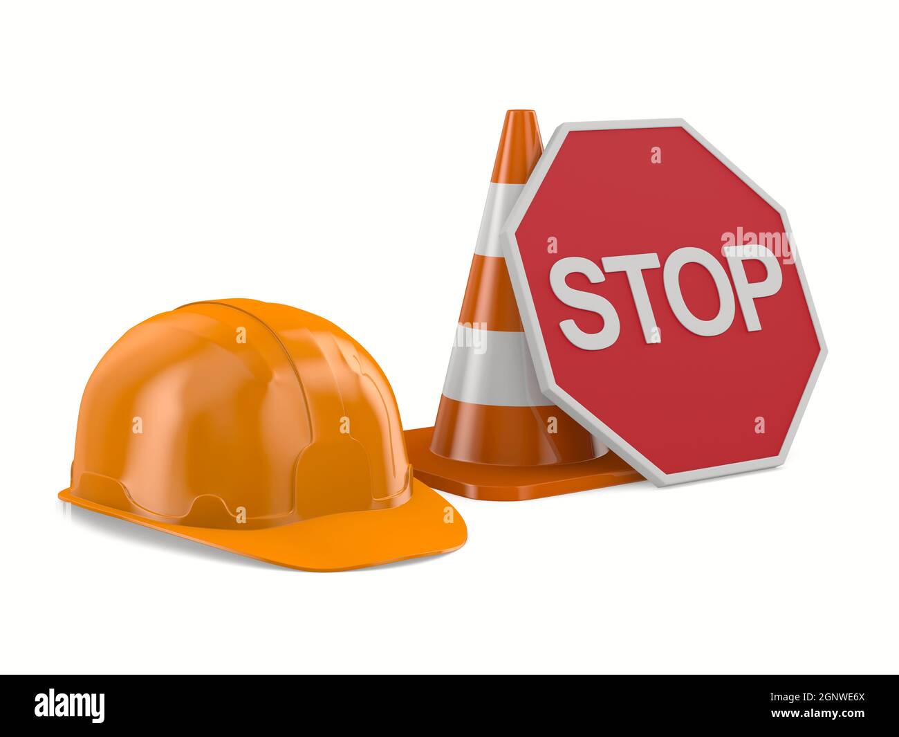 3d Orange Cone People