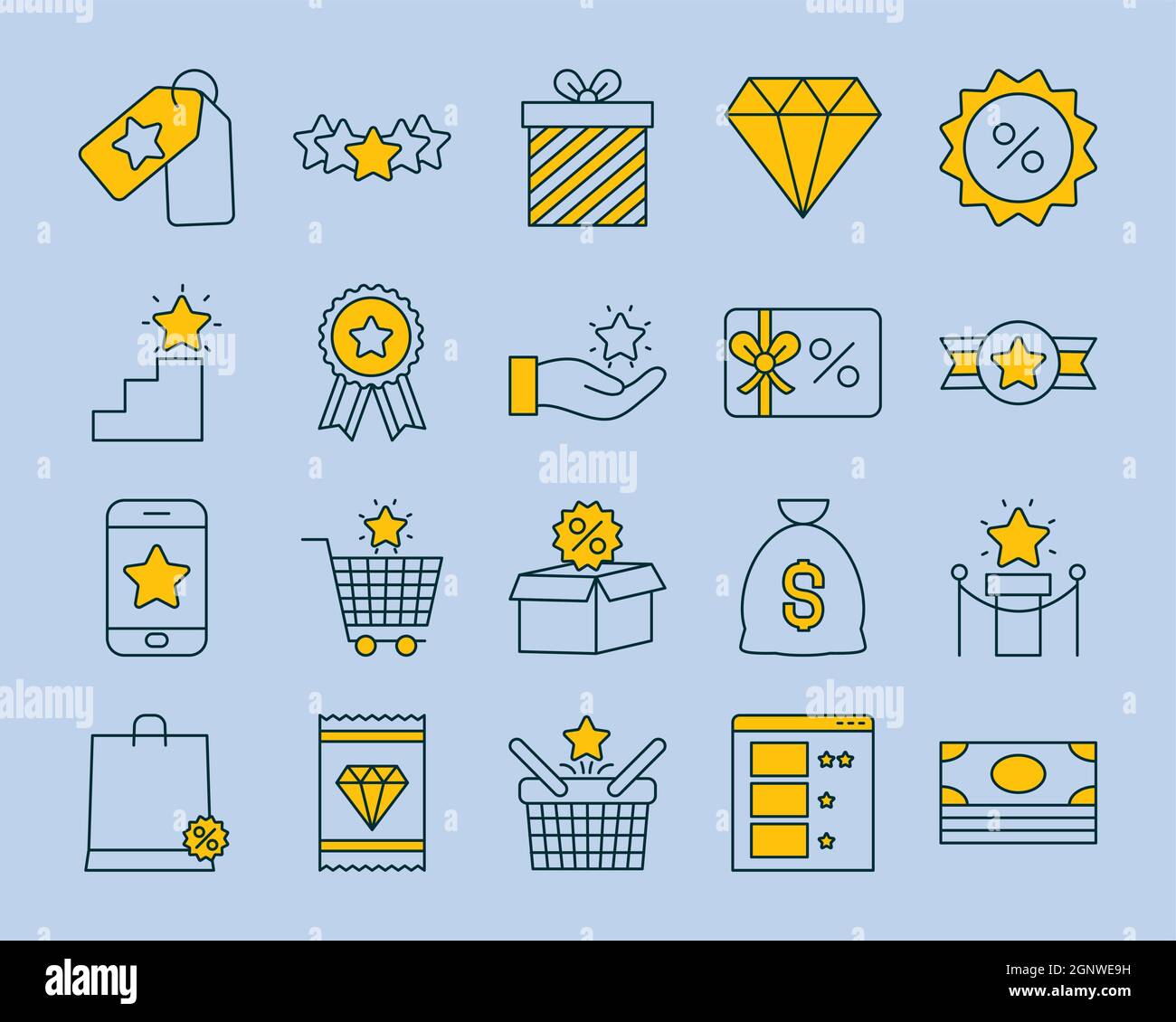 loyalty program icon set design Stock Vector Image & Art - Alamy