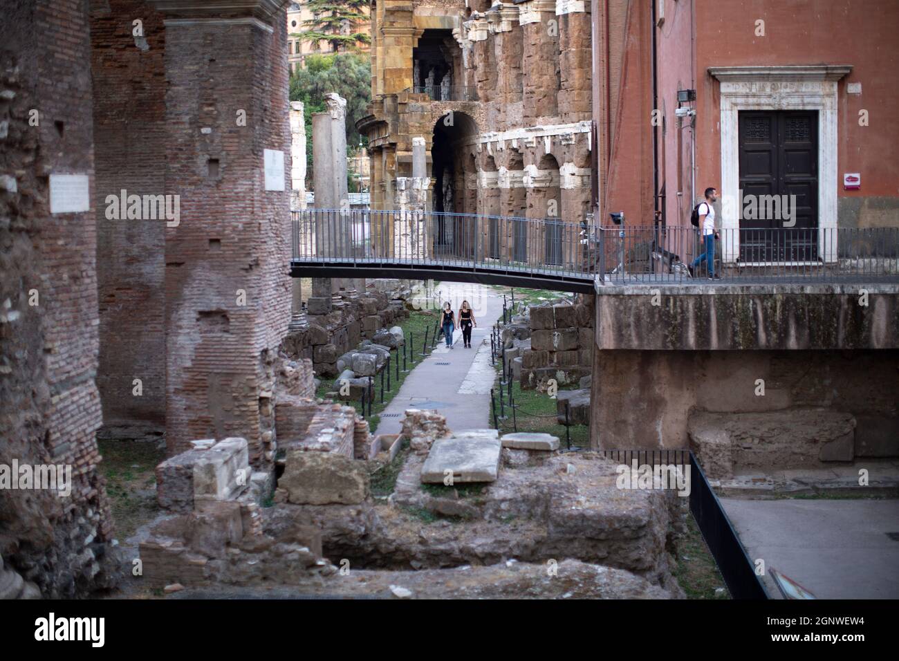 Rome, the Ghetto in Portico di Ottavia Stock Photo - Alamy