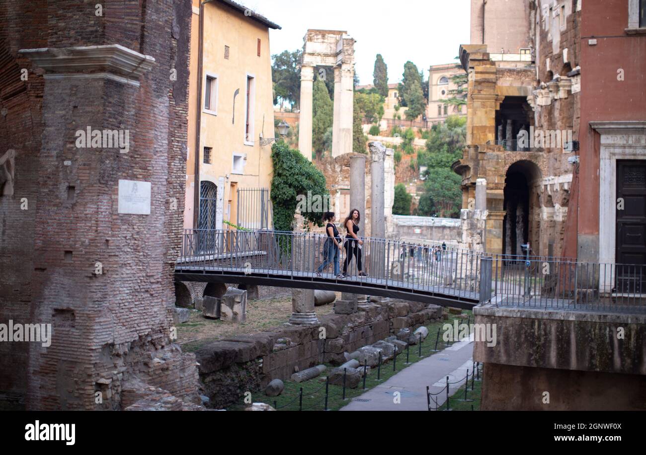 Rome, the Ghetto in Portico di Ottavia Stock Photo - Alamy