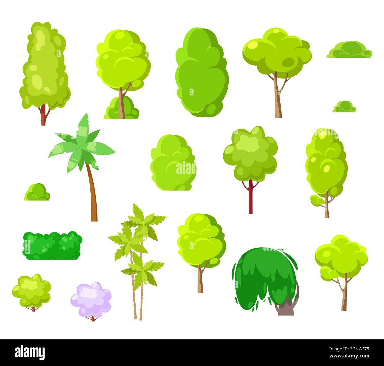 Cartoon Shrubs