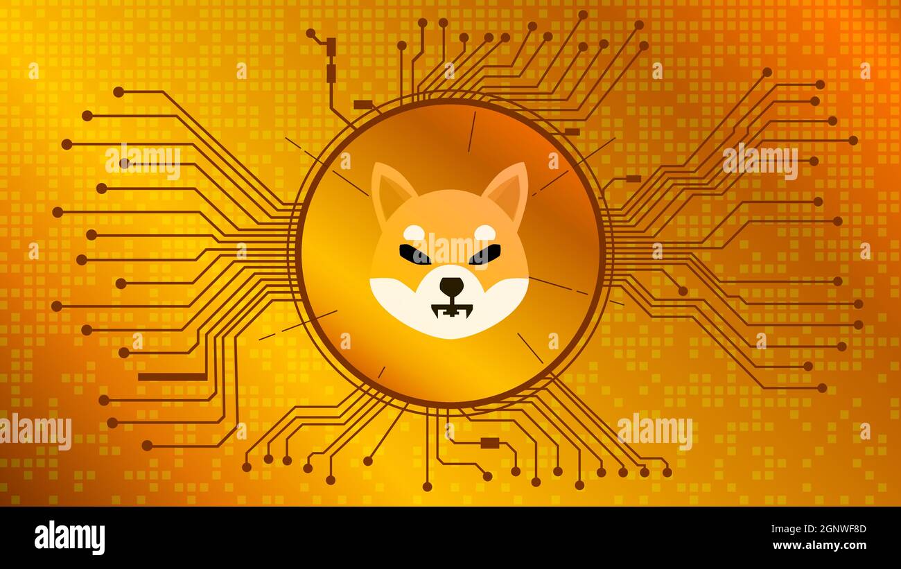 Shiba Inu SHIB cryptocurrency token symbol of the DeFi project in ...