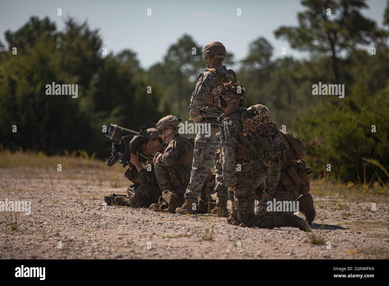 U.S. Marines with Golf Company, 2nd Battalion, 6th Marines attached to ...
