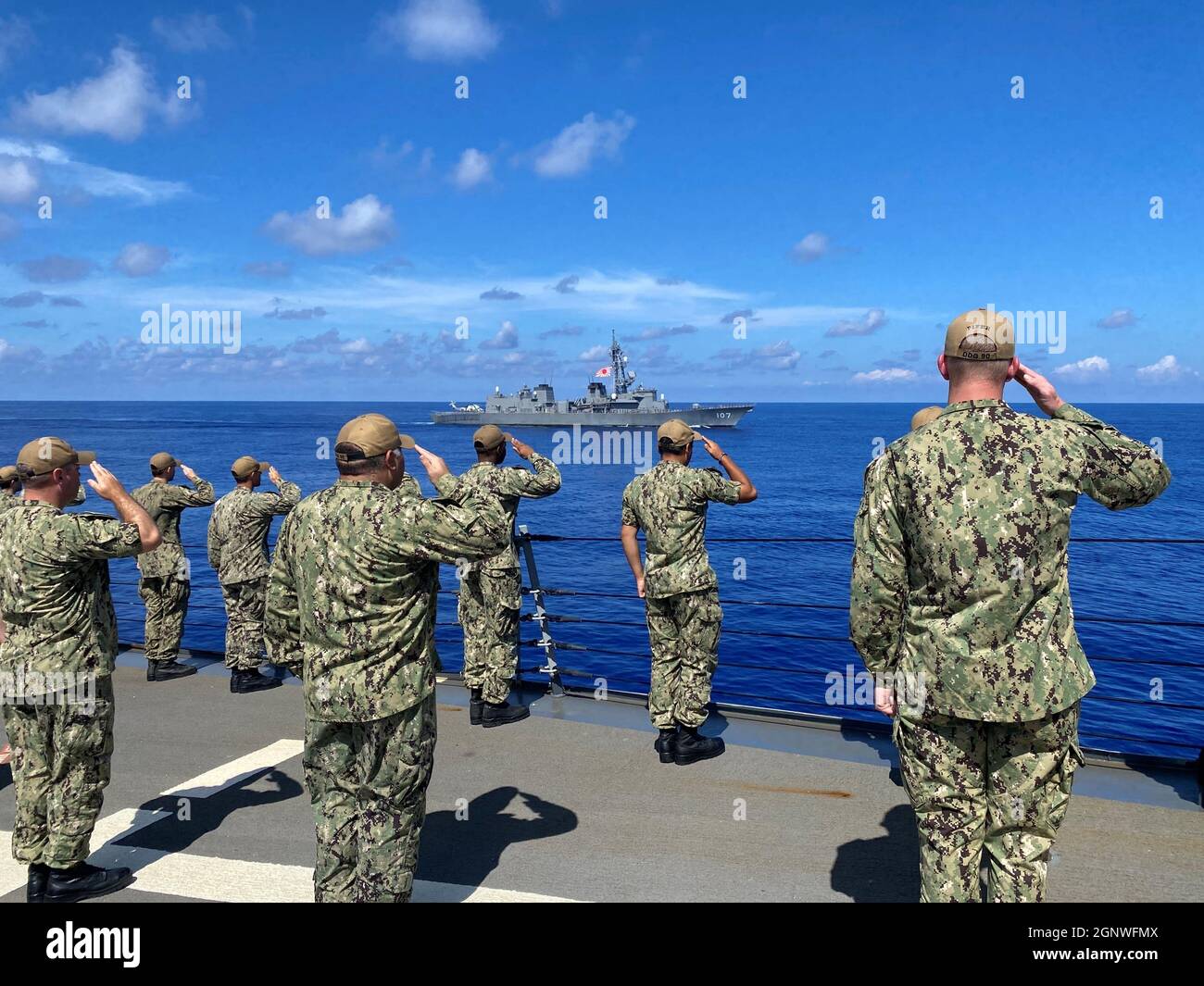 PHILIPPINE SEA (Sept. 19, 2021) Sailors aboard Arleigh Burke-class ...