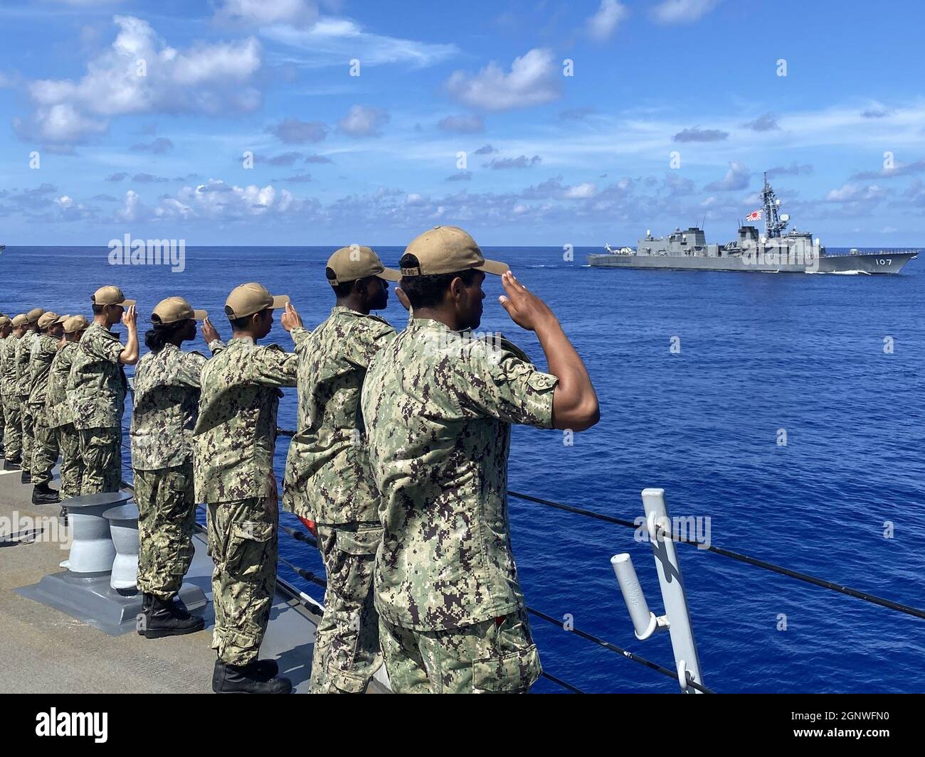 PHILIPPINE SEA (Sept. 19, 2021) Sailors aboard Arleigh Burke-class ...