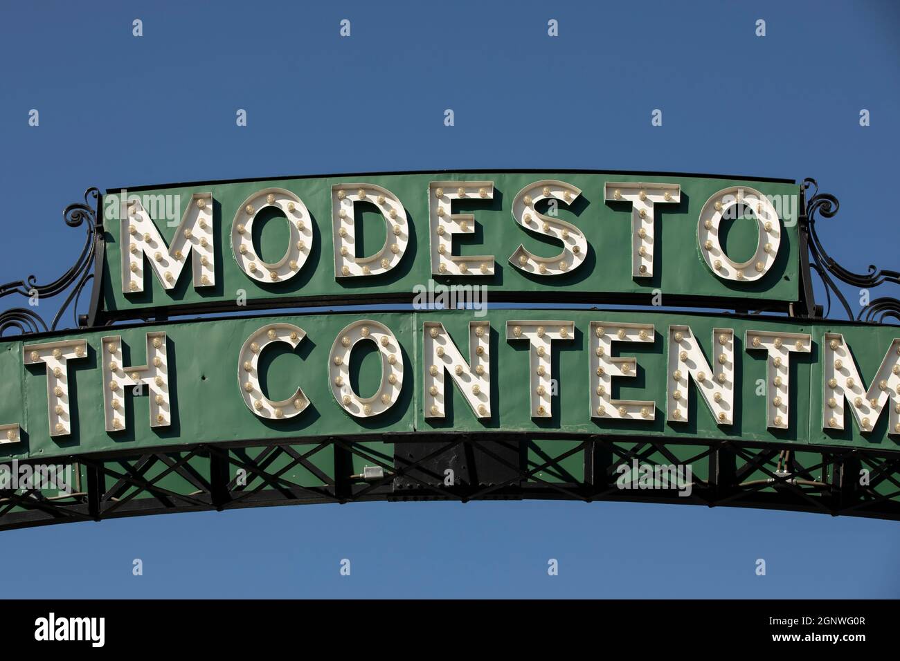 Modesto, California, USA - July 15, 2021: Daytime view of the historic ... Modesto, California, USA - July 15, 2021: Daytime view of the historic ...