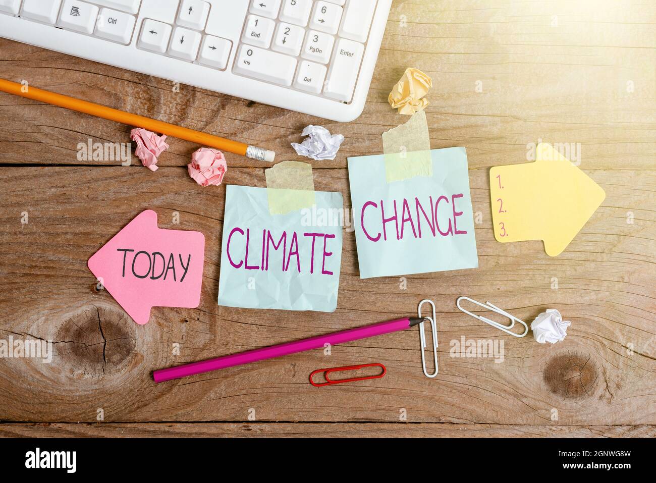 Handwriting text Climate Change. Conceptual photo change in the ...