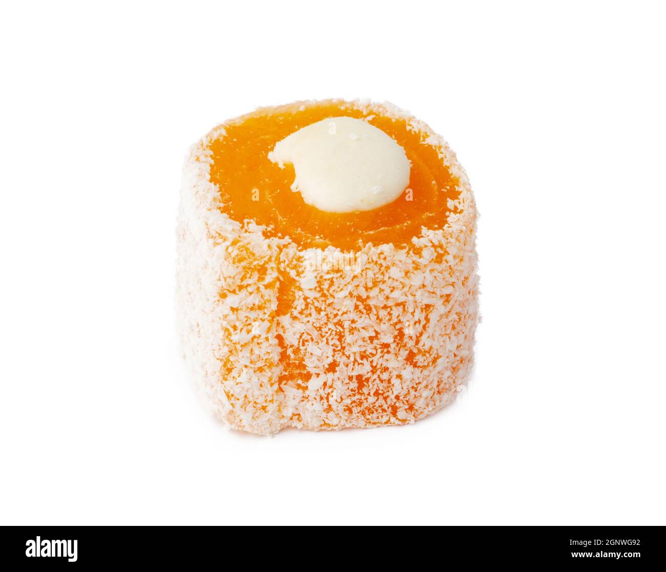 Turkish delight dessert isolated on white background Stock Photo - Alamy