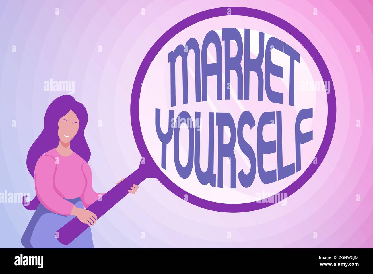 Hand writing sign Market Yourself. Word for Making yourself for any ...