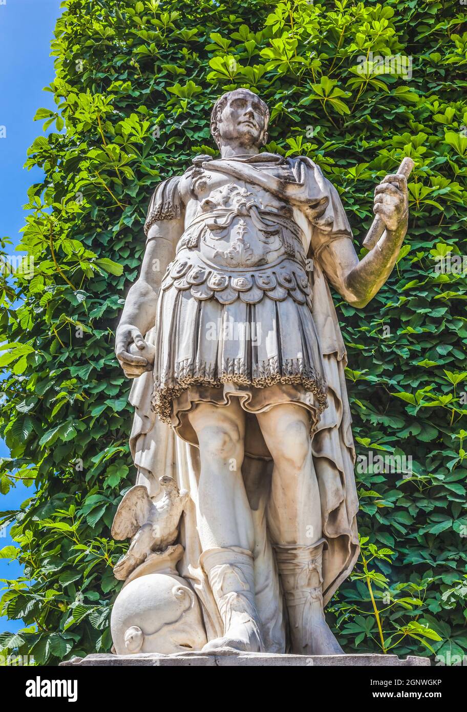 Julius Caesar Statue Tuileries Garden Paris France. Statue by Ambriogo ...
