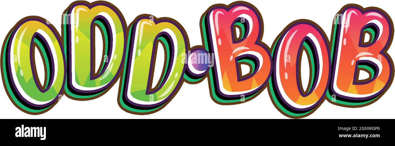Odd Bob word logo on white background illustration Stock Vector Image ...