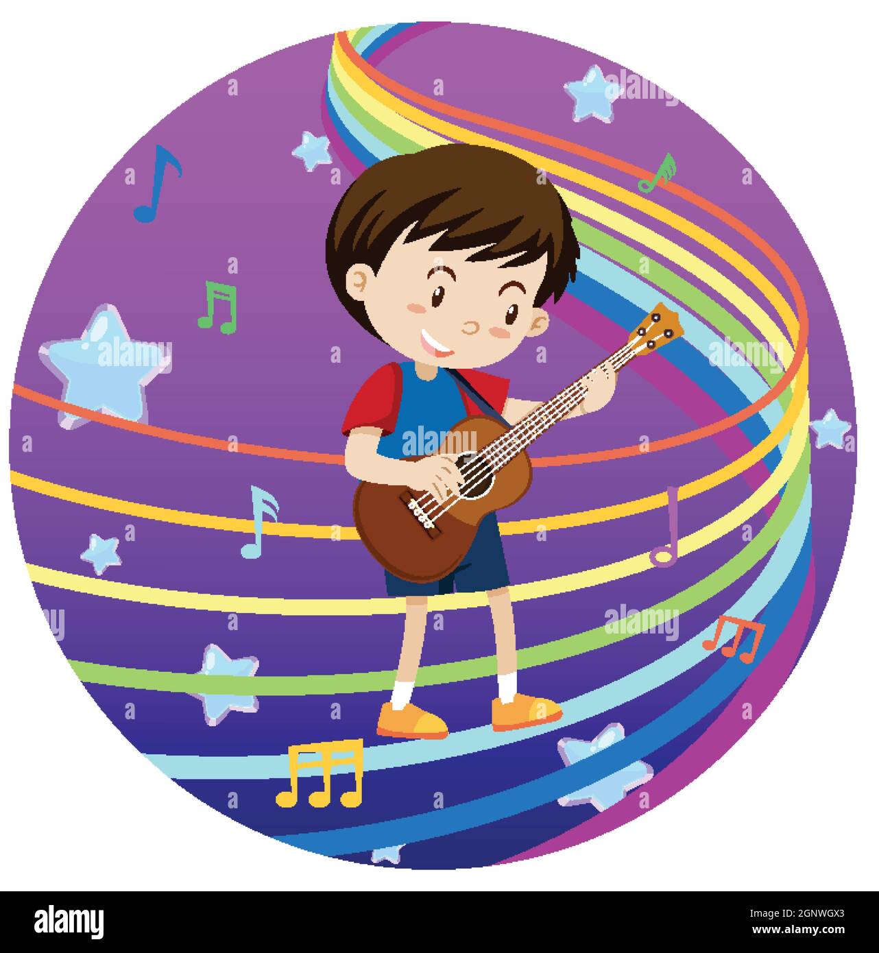 Purple Guitar Clipart