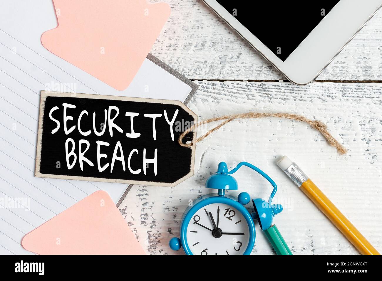 Sign displaying Security Breach. Business showcase incident that ...