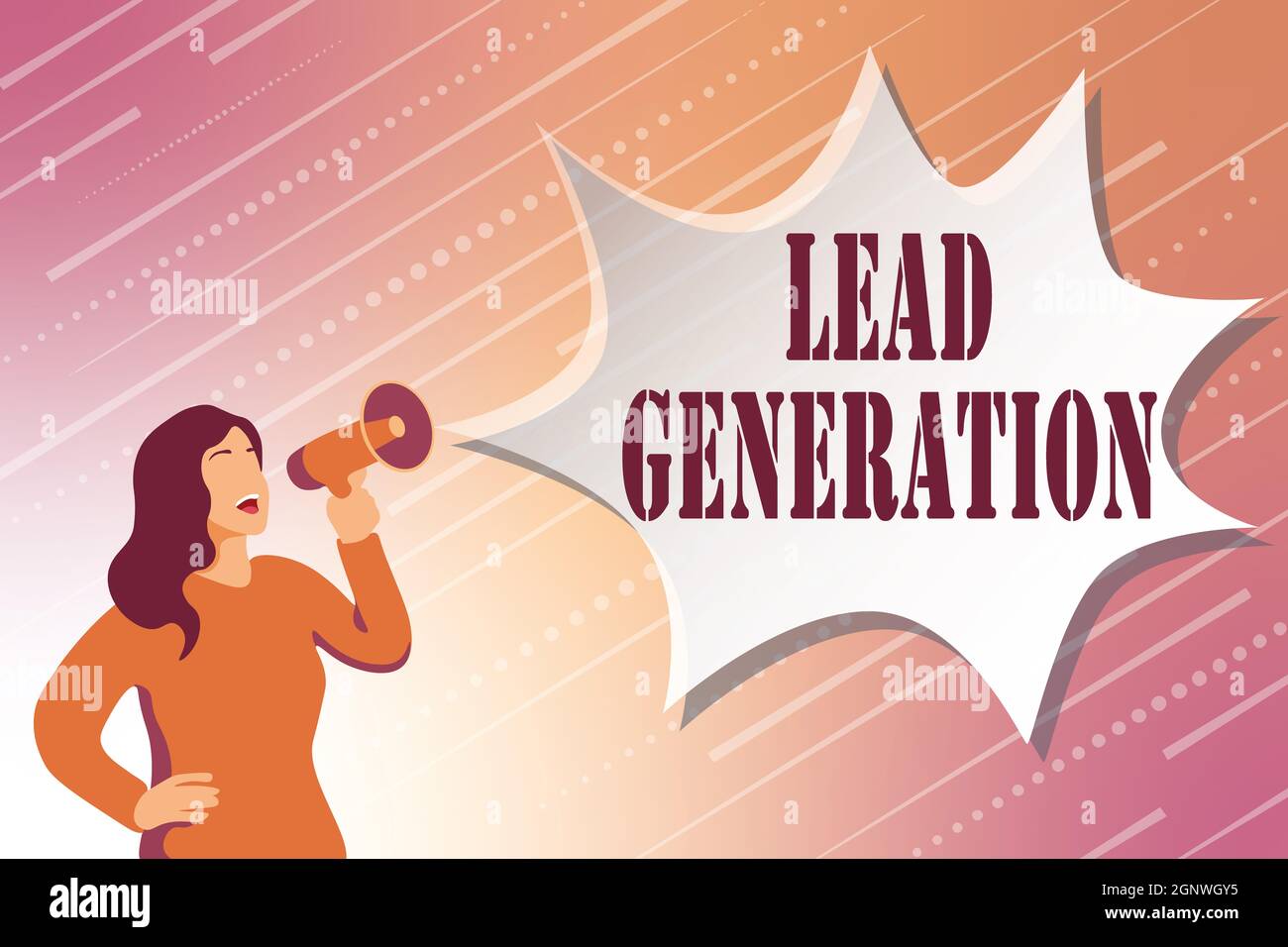 Handwriting text Lead Generation. Business concept initiation of ...