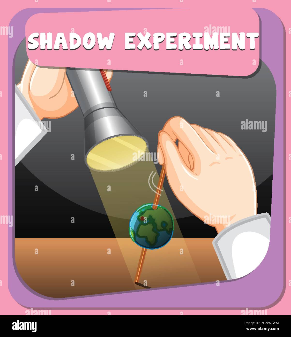 Shadow science experiment poster illustration Stock Vector Image & Art ...