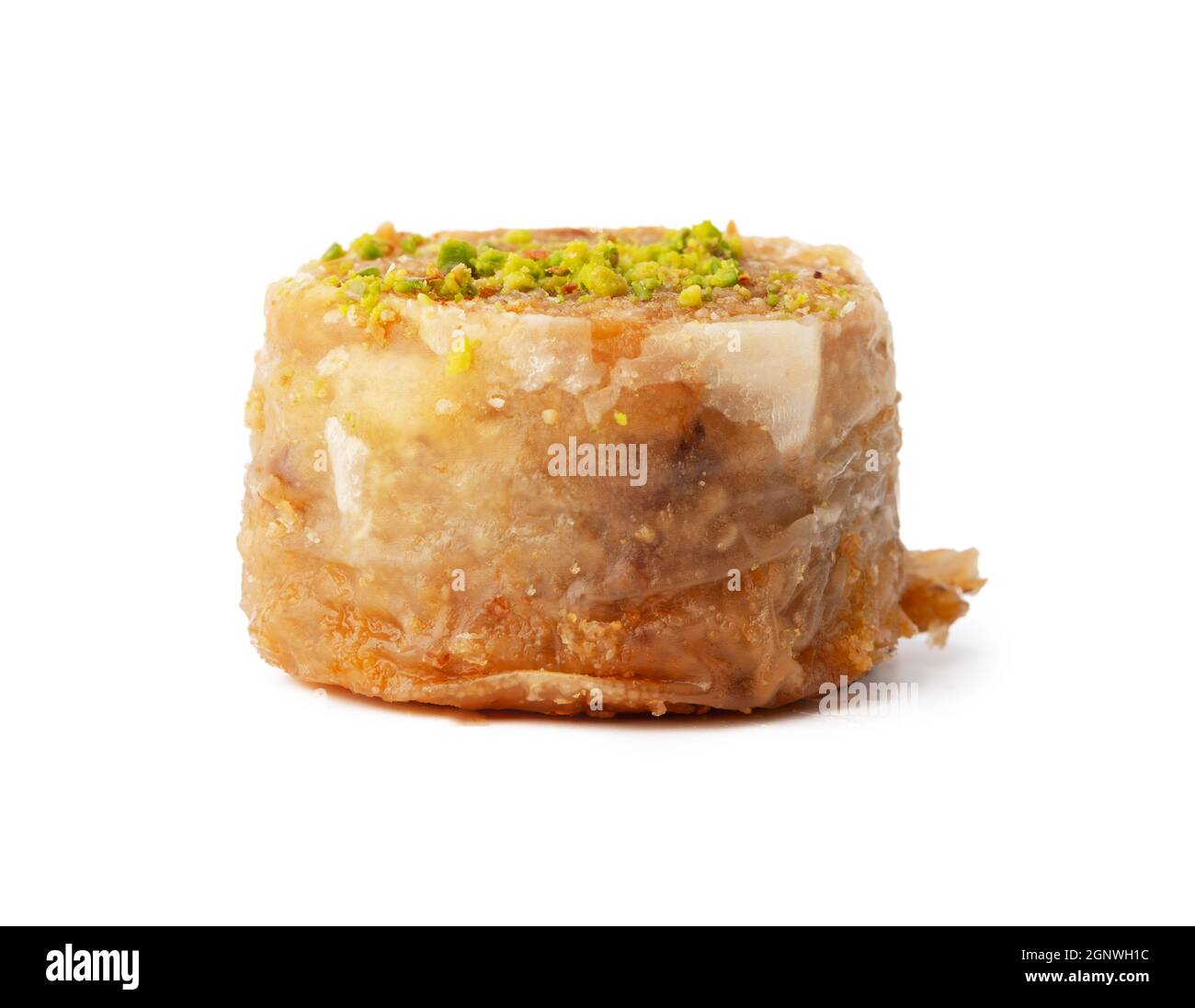 Turkish sweet pastry baklava isolated on white background Stock Photo ...