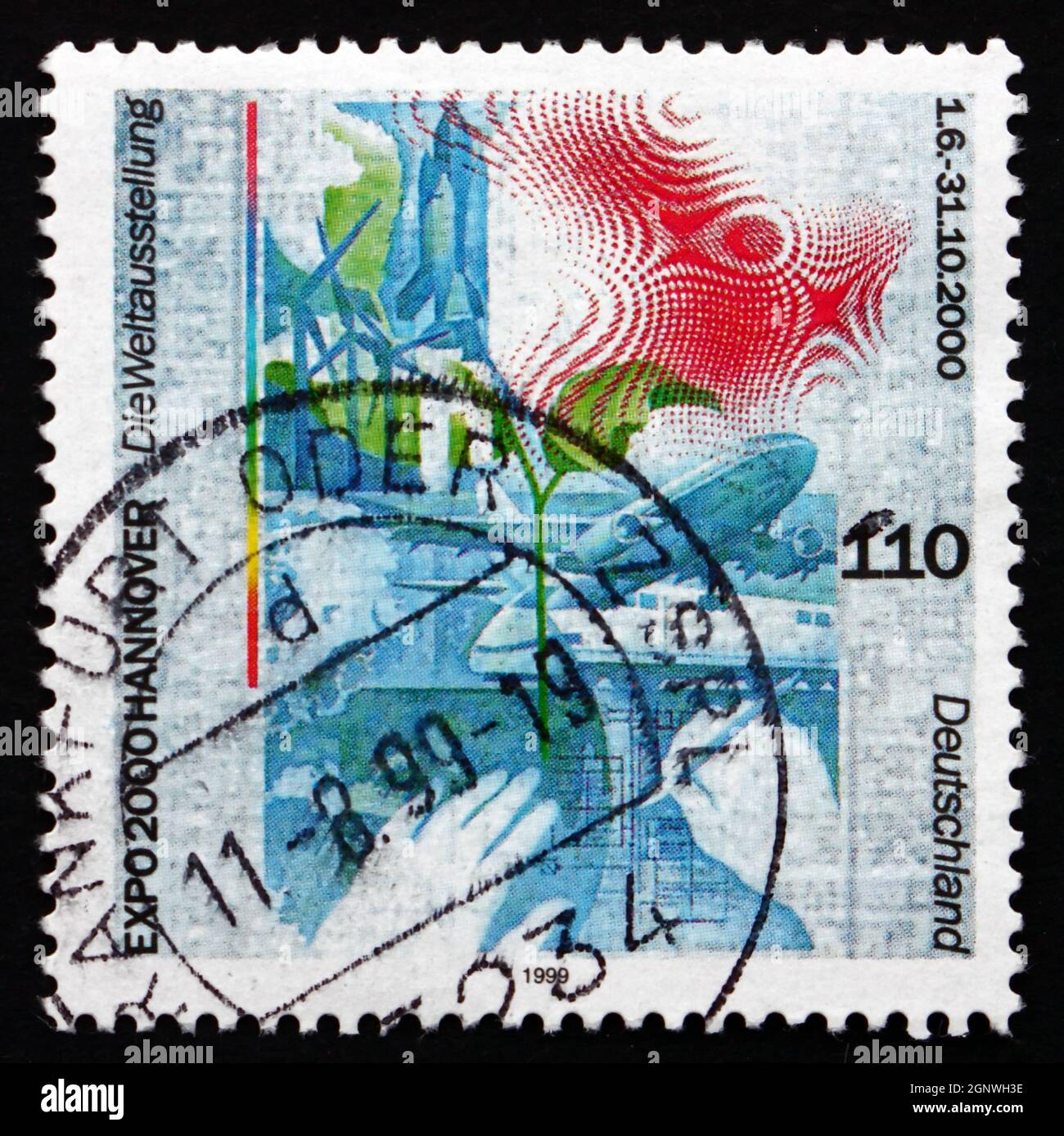 GERMANY - CIRCA 1999: a stamp printed in the Germany shows Expo 2000 ...