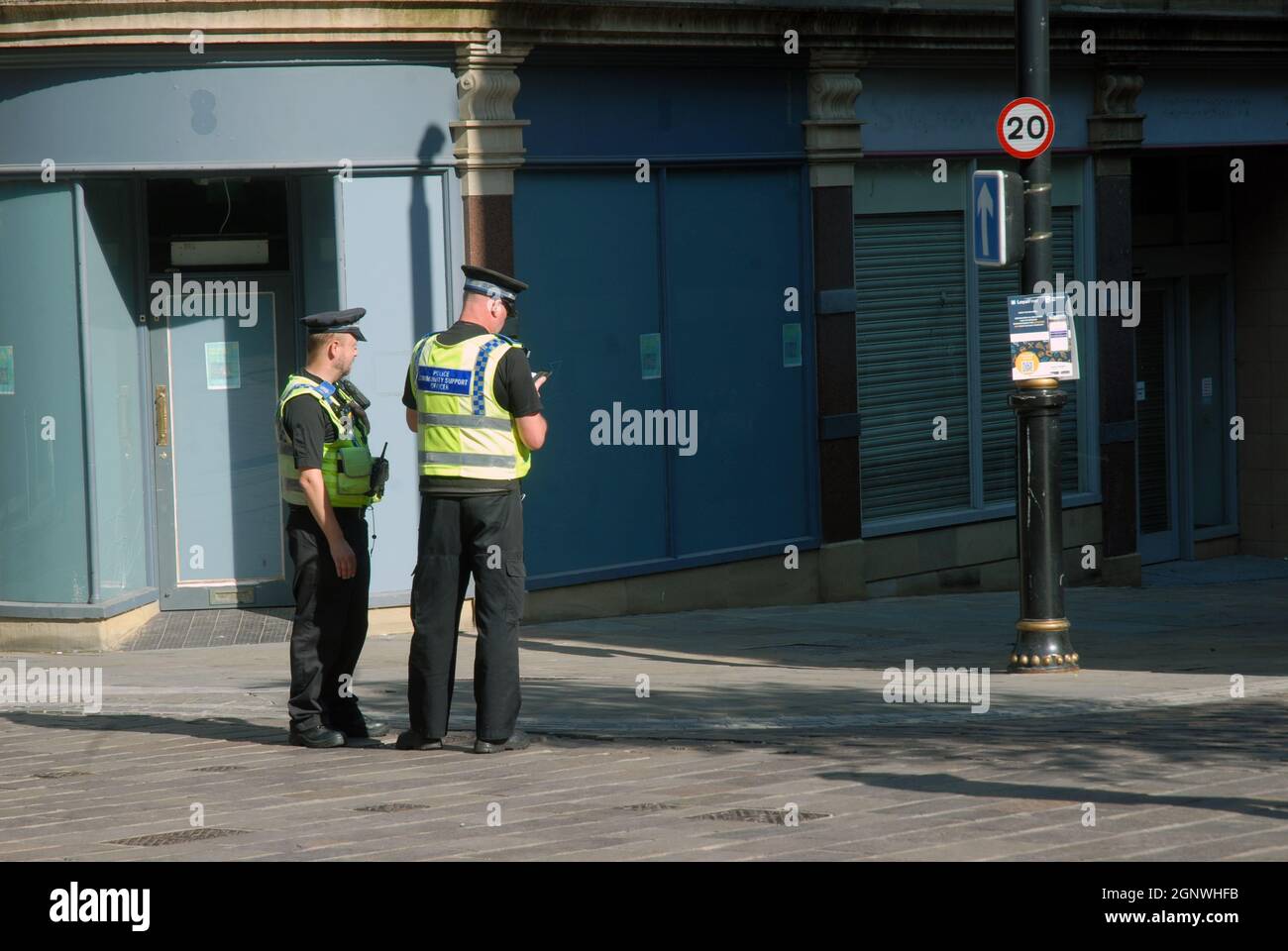 Two Special Constables on duty, Bradford, Yorkshire, England Stock ...